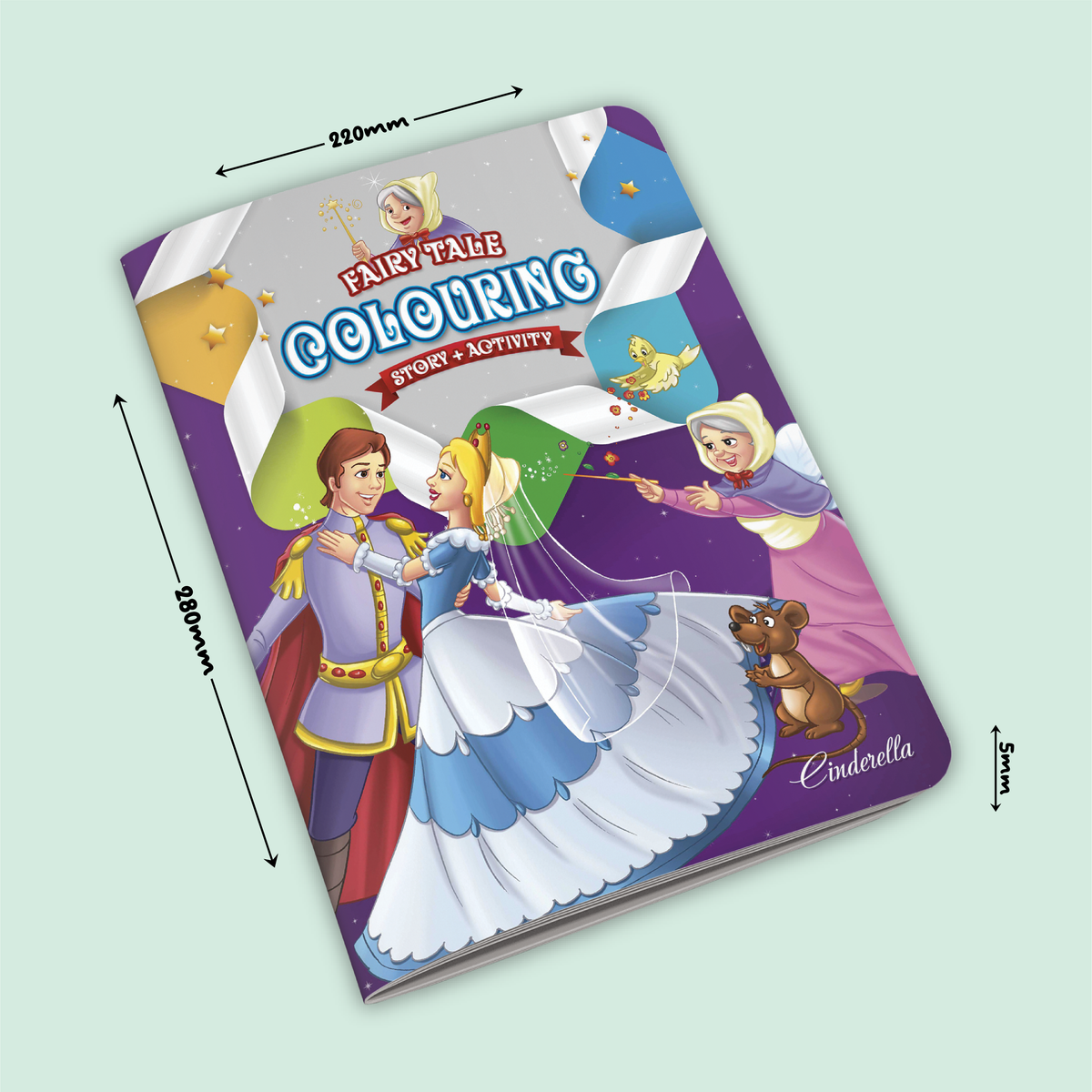 Fairy Tale Story & Activity Coloring Book | Cinderella – Little Master