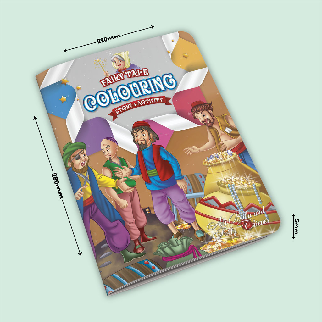 Fairy Tale Story & Activity Coloring Book | Ali Baba and Forty Thieves ...