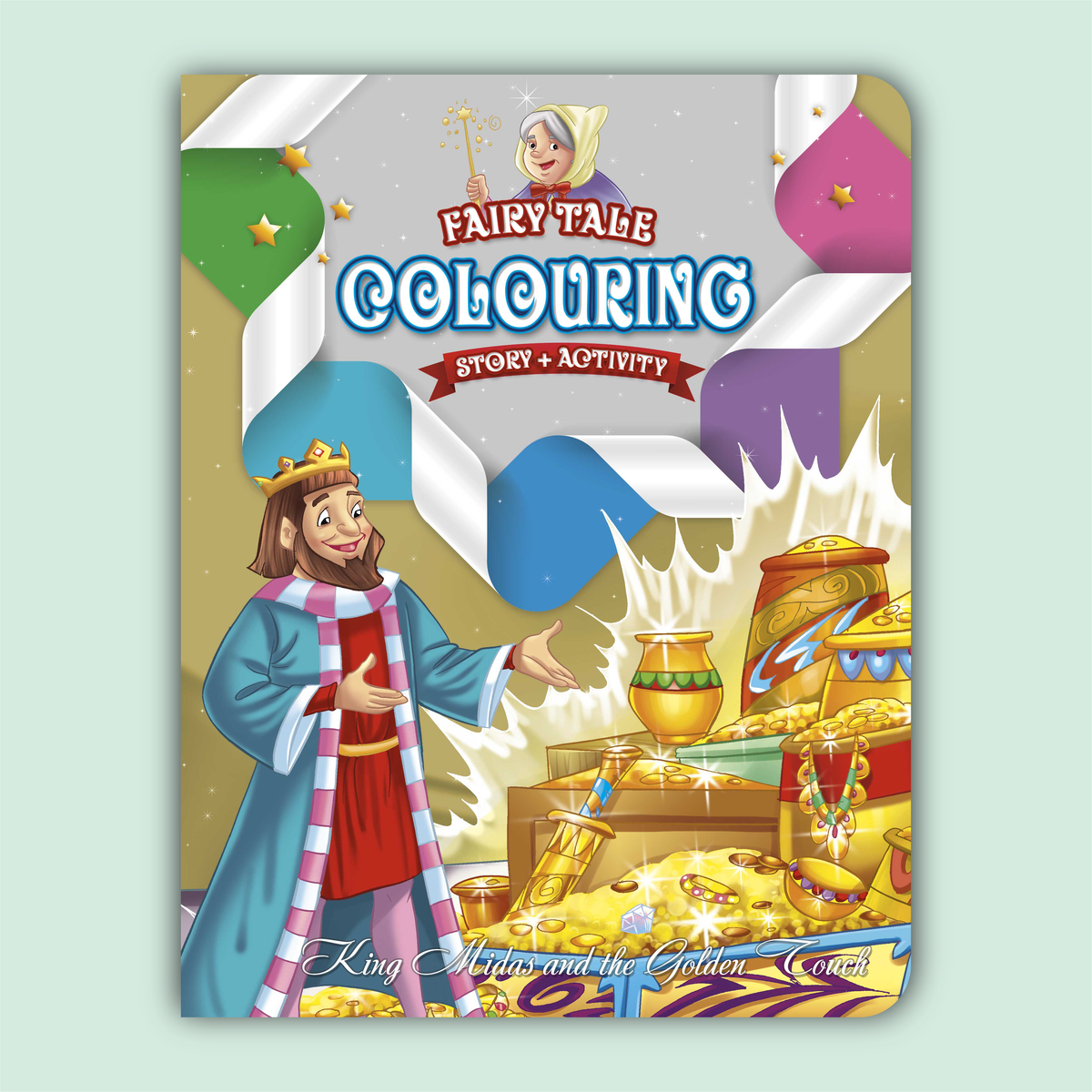 Fairy Tale Story & Activity Coloring Book | King Midas and the Golden ...